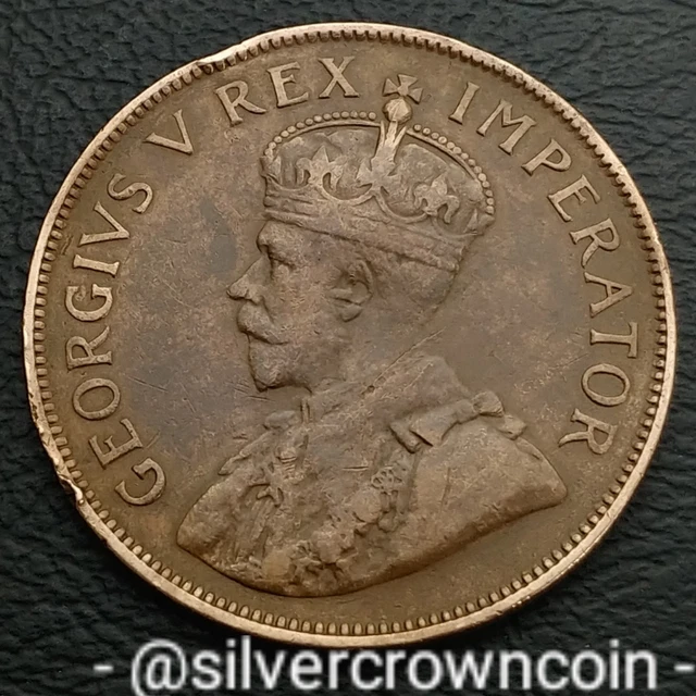 AFRICA SOUTH 🇬🇧 1 Penny 1930. KM#14.2. One Cent coin. Sailing Ship ...