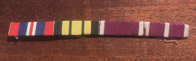 WW2 BRITISH MEDAL Ribbons War, Africa General Service, Army LS & GC ...
