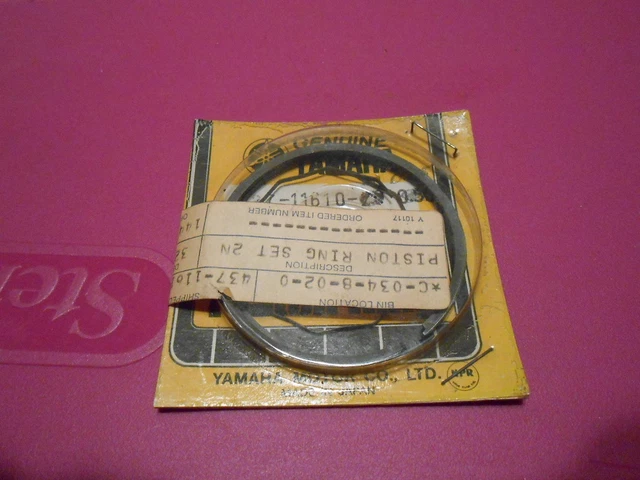 NOS OEM YAMAHA Piston Anneau Set 2nd O/S 0.50 1974-1975 DT100A/B 437 ...