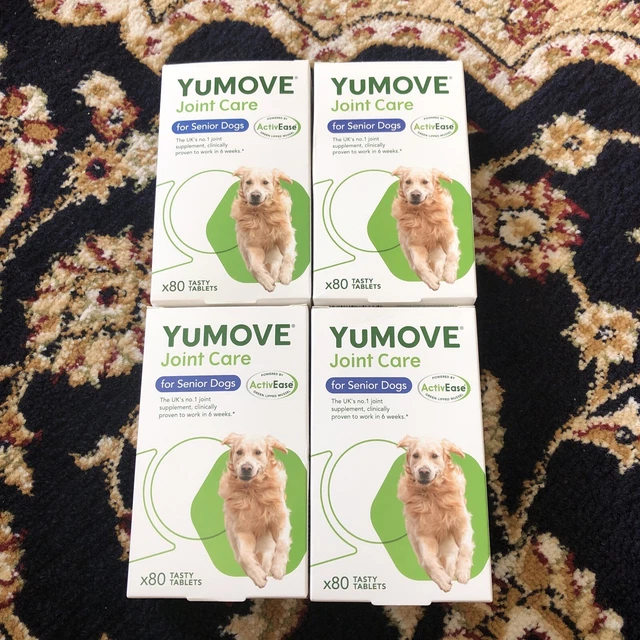YUMOVE JOINT CARE FOR SENIOR DOGS. 4 BOXES OF 80 TABLETS BRAND NEW Exp 2025 £50.00 - PicClick UK