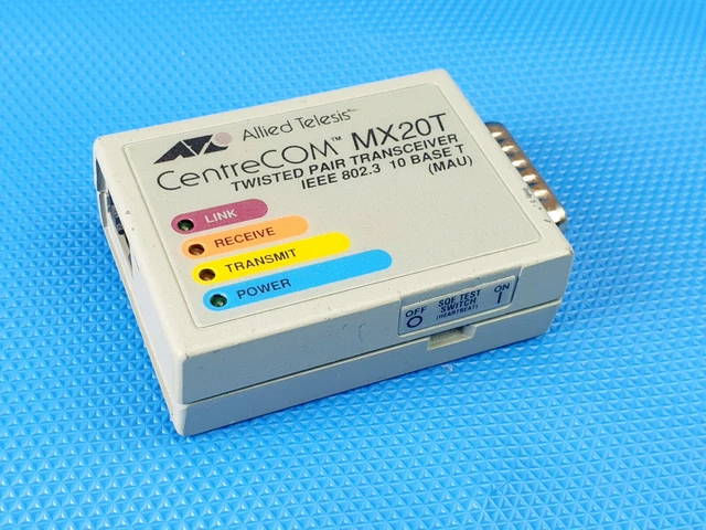 ALLIED TELESIS CENTRECOM AT-MX20T Twisted Pair Transceiver $45.14 ...