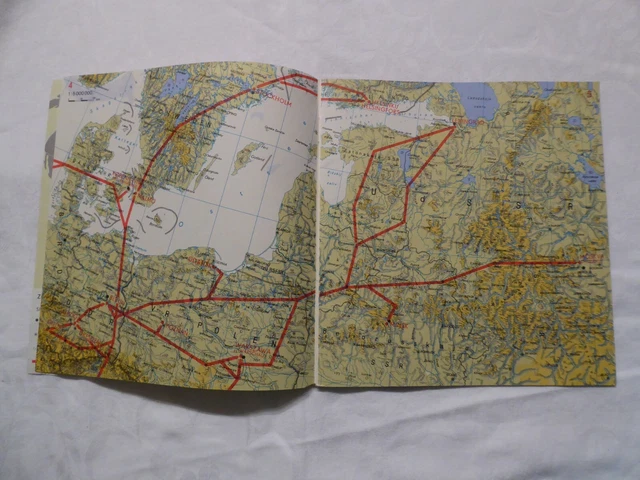 INTERFLUG ROUTE MAP route map 1979, GDR aviation Berlin Schönefeld £9. ...