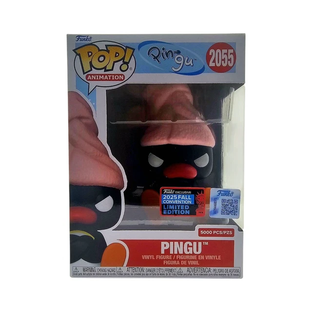 PINGU W BATH Towel 5000pc NYCC 2025 Exc Funko Pop #2055 w Hard Stack £ ...