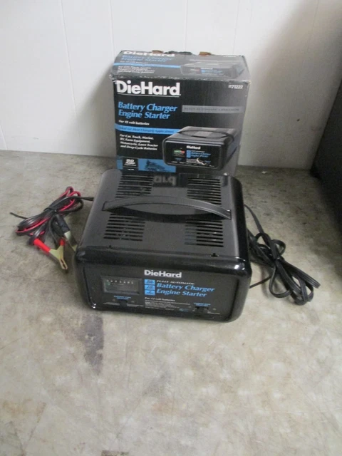DIEHARD 12 VOLT Battery Charger Engine Starter Fully Automatic 2/10/50 ...