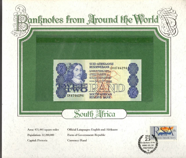 WORLD BANKNOTES SOUTH Africa 1983 2 Rand P-118d UNC CK4746294 $12.72 ...