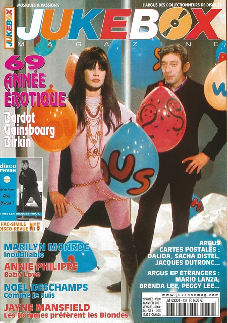 JUKE BOX MAGAZINE n° 239 - Brigitte Bardot - Serge Gainsbourg (Janvier ...