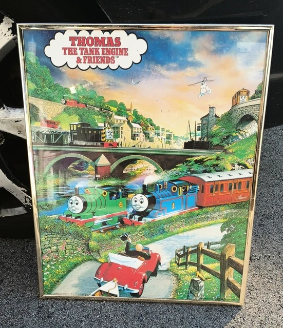 THOMAS THE TANK Engine and Friends Poster 1989 Framed Made in USA £94. ...
