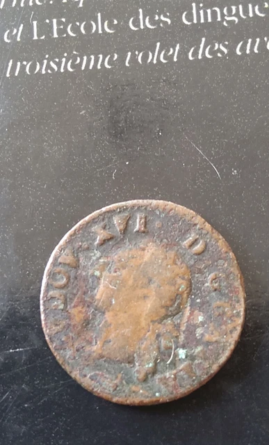LOUIS XVI LIARD Sol à l'écu 1789 FRANCE COIN MONNAIE pièce collection A ...