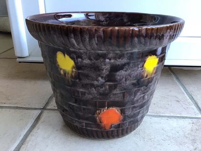 ANCIEN CACHE POT Céramique Port Laval Vannerie France N 3 EUR 40,00 ...