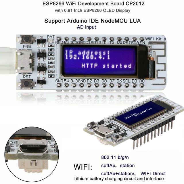 ESP8266 OLED WIFI Development Board Display Support Arduino IDE ESP8266 ...