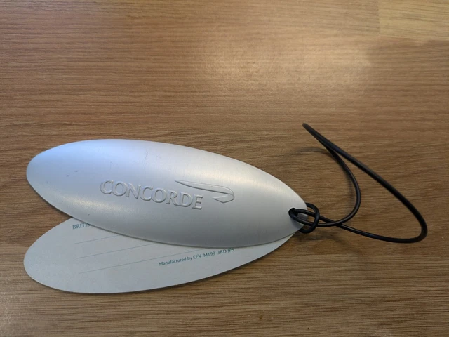 ORIGINAL BRITISH AIRWAYS Concorde Aluminium Luggage Bag Tag Gift Rare ...