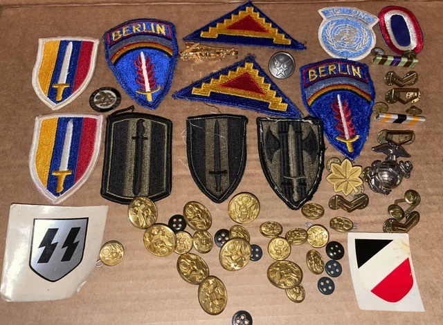 VINTAGE LOT MILITARY Metals Buttons Patches Pin Decals $18.99 - PicClick