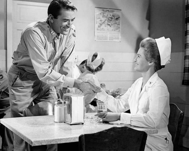 GREGORY PECK AS Capt Josiah J Newman and American actress Angie Di- Old ...