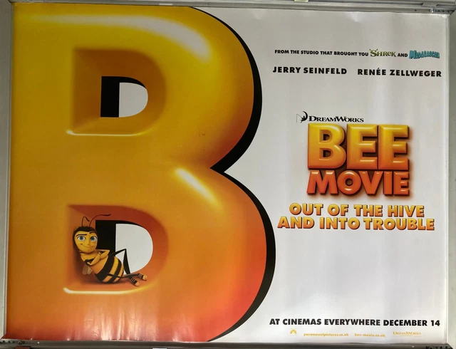 CINEMA POSTER: BEE MOVIE 2007 (2nd Advance Quad) Jerry Seinfeld Renée ...