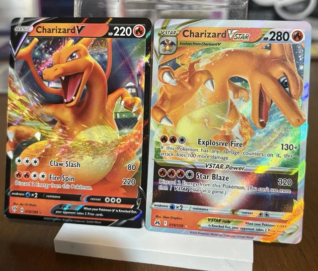POKÉMON TCG CHARIZARD VSTAR + Charizard V Crown Zenith 019/159 Holo ...