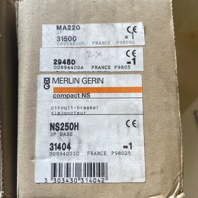 BREAKER MERLIN GERIN NS250H Circuit Breaker Auslösesystem 250A EUR 499 ...