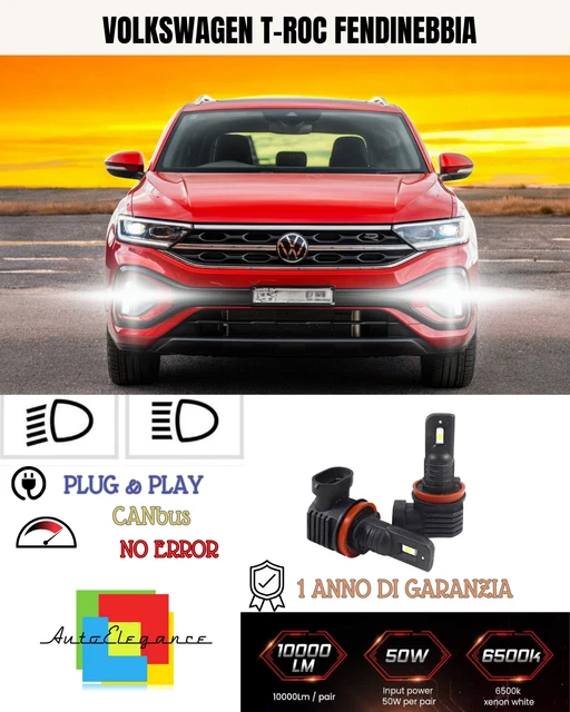 KIT LED H8 Volkswagen T-Roc 6000K Blanc Fendinebbia EUR 81,70 - PicClick FR