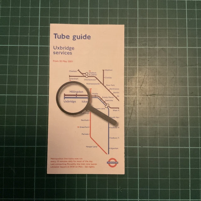 LONDON UNDERGROUND UXBRIDGE Local Tube Guide May 2001 with Map ...