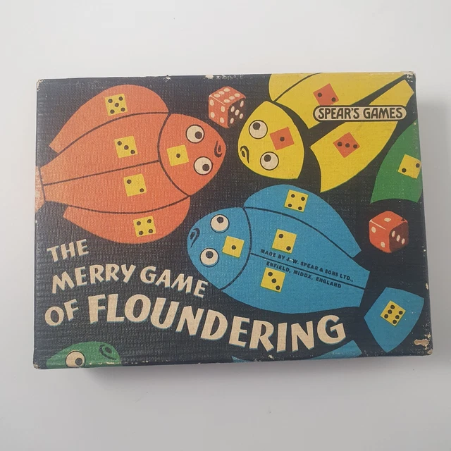 THE MERRY GAME of Floundering take Board Game Spear's Games England ...