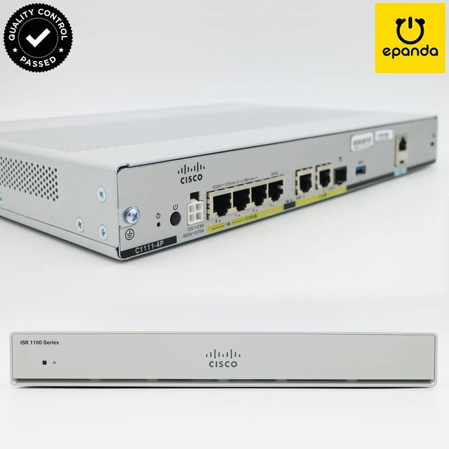 CISCO C1111-4P ISR 1100 Dual WAN Gigabit Ethernet Combo SFP Router $678 ...