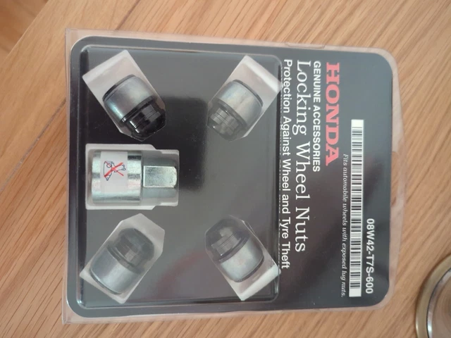 GENUINE HONDA CIVIC Type R Black Locking Wheel Nut Kit ( ** Honda ...