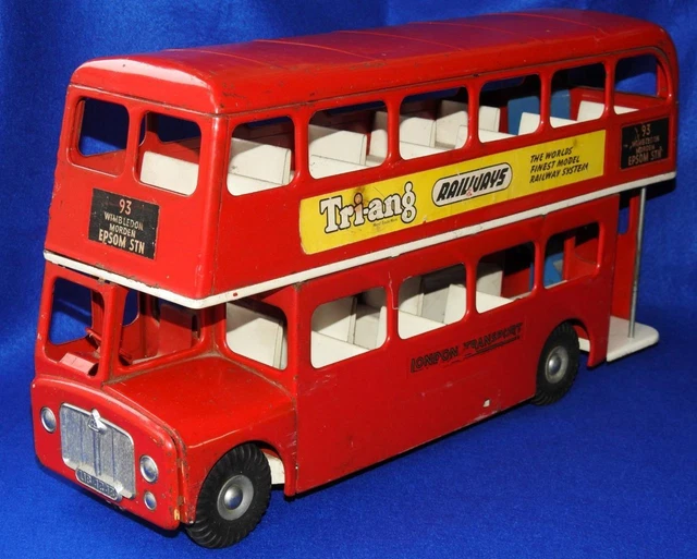 TRI-ANG LINES BROTHERS 1957-63 Large Pressed Steel Routemaster Double ...