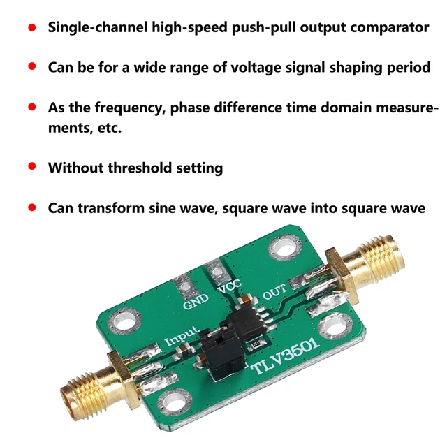 HIGH SPEED COMPARATOR Front Shaping Module Frequency Meter TLV3501 DC 2 ...