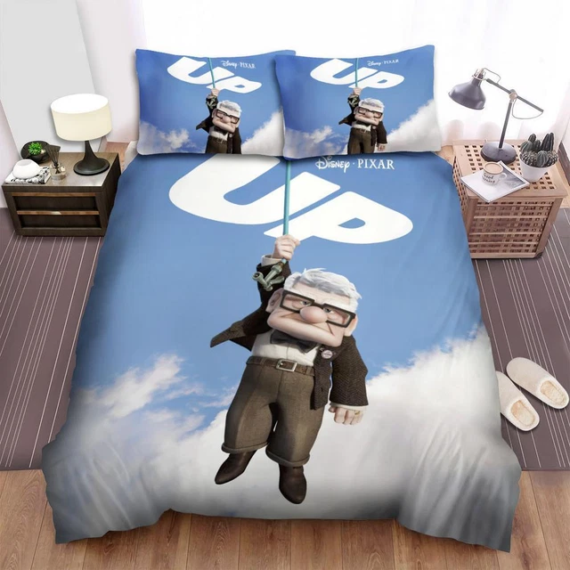 UP MOVIE OLD Man With Sky Photo Quilt Duvet Cover Set Bed Linen Queen ...