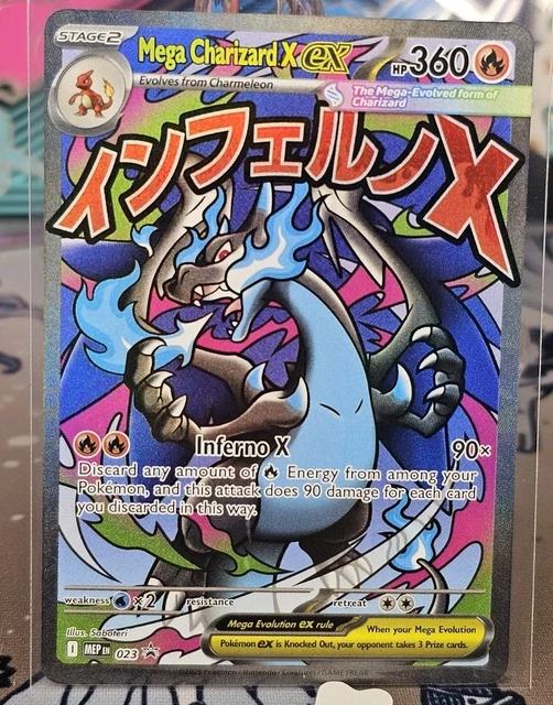 MEGA CHARIZARD X ex 023 - Phantasmal Flames UPC Promo - Pokemon 2025 ...