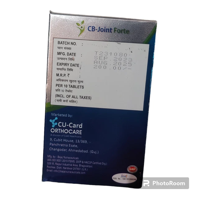 AYURVEDIC CB JOINTS Forte Tablet 10x1x10 For Pain Relief Anti ...