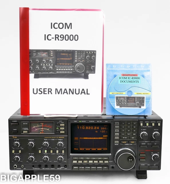 ICOM IC-R9000 AM FM SSB CW VHF UHF Radio Receiver 100 KHz -1999 MHz ...