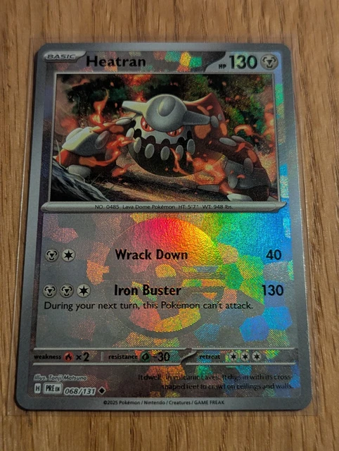 068/131 HEATRAN POKE Ball Reverse Pokemon Prismatic Evolutions £12.99 ...