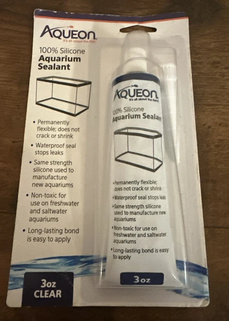AQUEON AQUARIUM SILICONE Sealant Clear 3 Ounces NEW IN PACKAGING £4.07 - PicClick UK