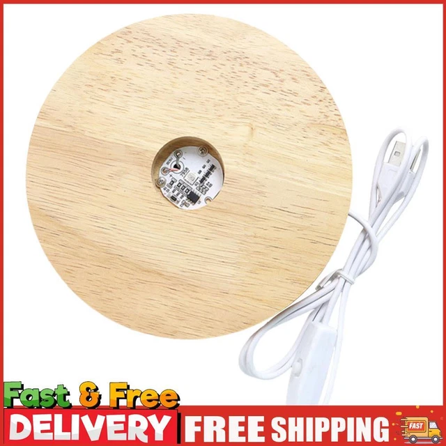 4 INCH LED Display Stand Round Light Up Base with 6 LEDs for Home ...