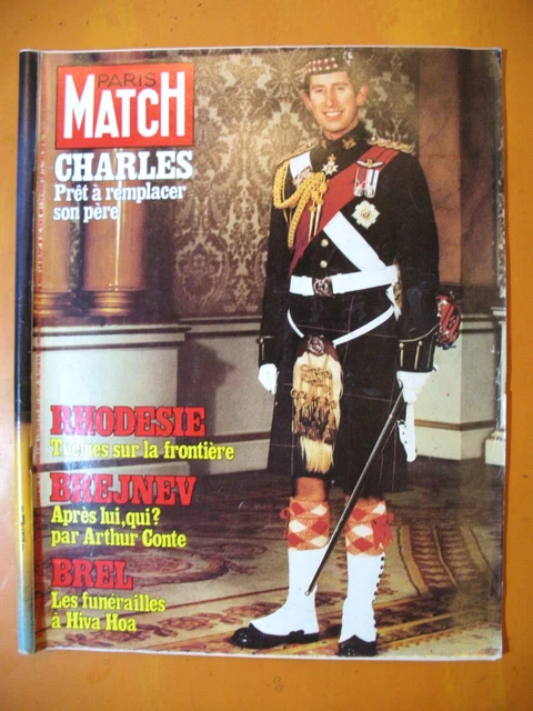 PARIS MATCH 1537 du 10/11/1978-Charles prêt à remplacer son père. Mort ...