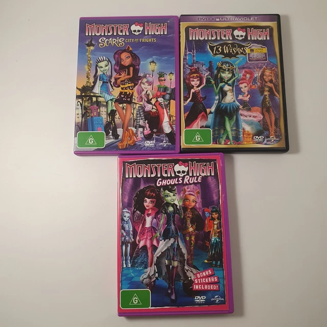 MONSTER HIGH DVD Animated Kids TV Show Bundle Mattel Region 2 & 4 ...
