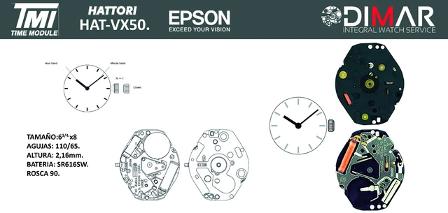 MOUVEMENT HATTORI - TMI - Epson - Calibre. VX50. EUR 15,50 - PicClick FR