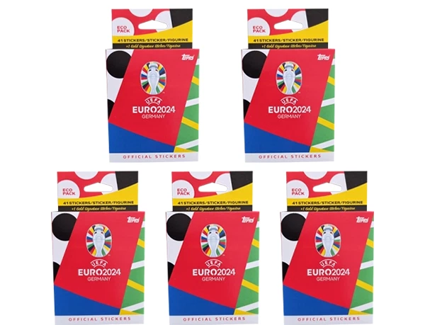 TOPPS UEFA EURO 2024 Sticker (SWISS VERSION) - 5x Eco Pack £36.97 ...