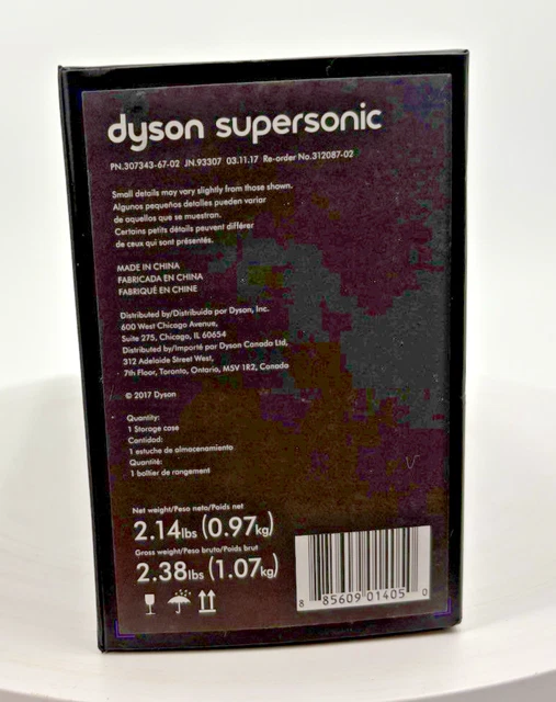 DYSON AIRWRAP STYLER Storage Hard Box Case Travel Black Onyx Case Only ...