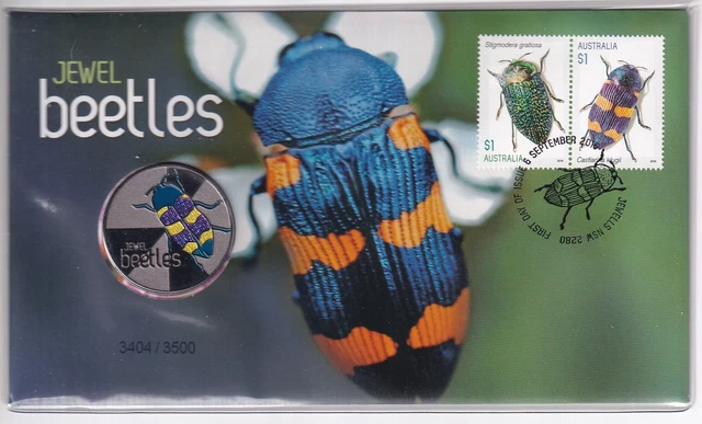 AUSTRALIAN PNC COVER: 2016 Medallion Jewel Beetles Limited Edition 3404 ...