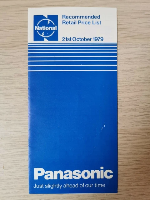 GENUINE ORIGINAL NATIONAL Panasonic Price List Pamphlet Brochure 1979 ...