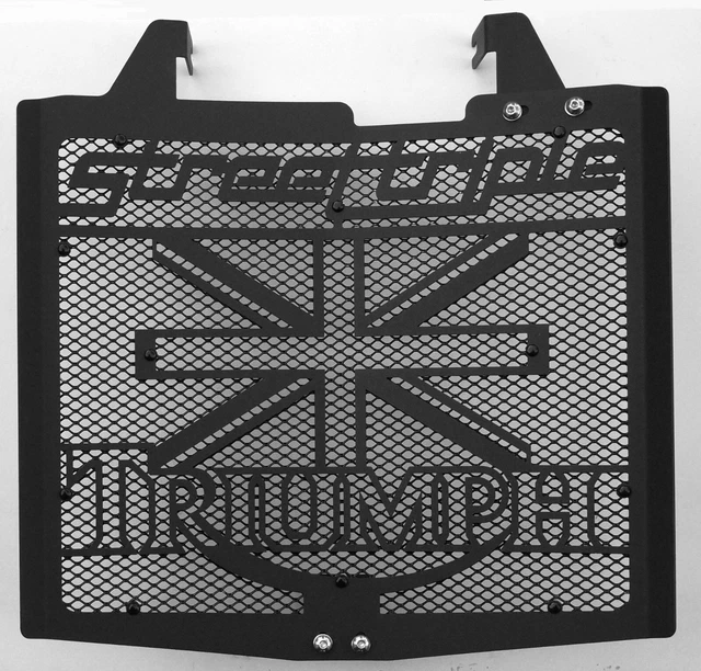 CACHE GRILLE RADIATEUR 765 Street Triple "Union Jack" noir + grillage ...