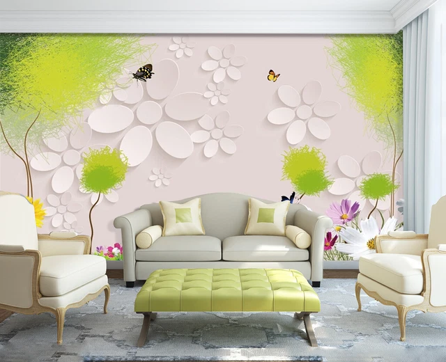 3D TREE FLOWERS 284 Wallpaper Mural Paper Wall Print Indoor Murals CA ...