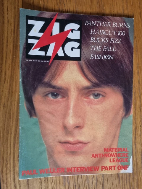 ZIGZAG MAGAZINE NO 123 March 1982 Paul Weller/Jam The Fall Anti-Nowhere ...