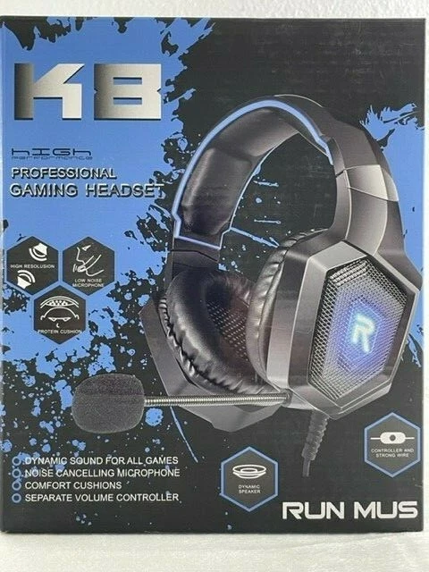 NEW K8 HIGH Performance Professional Gaming Headset W/ Dynamic Speaker ...
