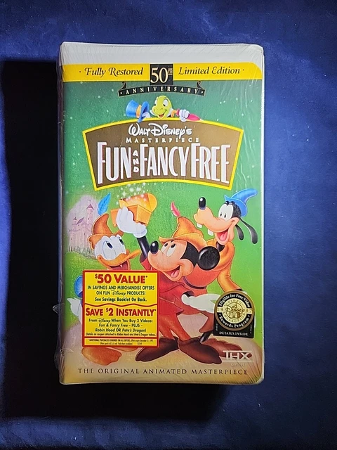 WALT DISNEY'S MASTERPIECE FUN AND FANCY FREE 50th ANNIVERSARY ( VHS ) SEALED £13.12 - PicClick UK