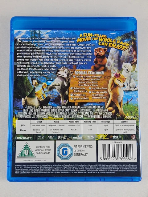 ALPHA AND OMEGA Blu-ray Region B - VGC - Mint Disc $11.95 - PicClick AU