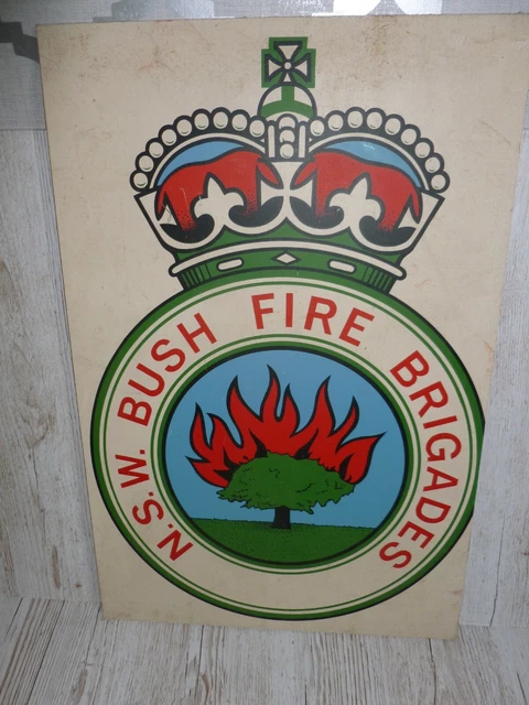 LARGE WOODEN N.S.W Bush Fire Brigades Sign £45.00 - PicClick UK