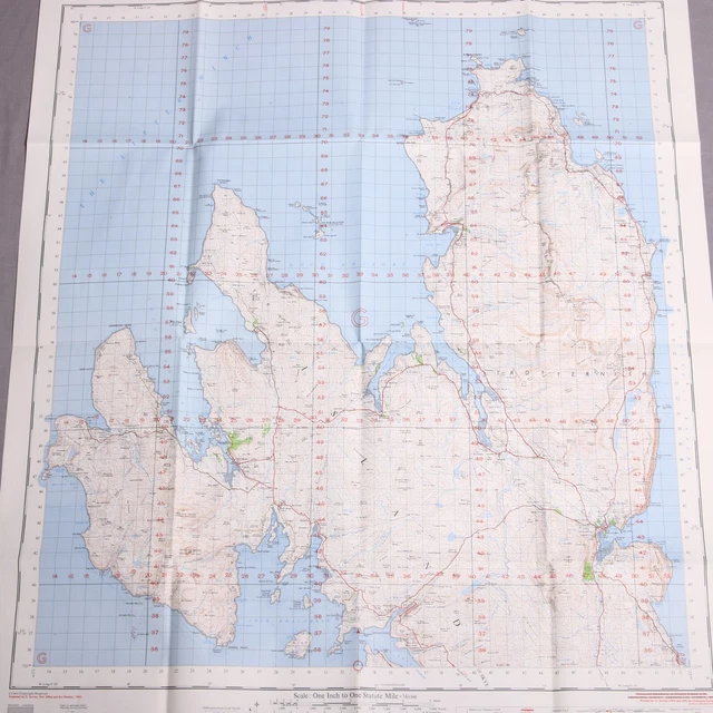VINTAGE 1960 MILITARY Issue Ordnance Survey map NORTH SKYE Scotland 1 GSGS M722 EUR 29,71 ...