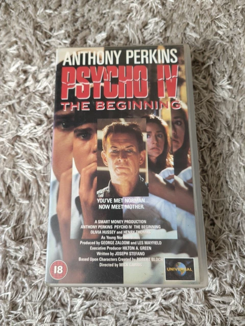 PSYCHO IV 4 The Beginning VHS Retro Vintage Video Cassette Horror Movie ...